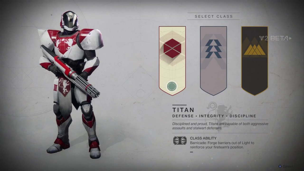 Destiny 2 Beta Character selection - YouTube