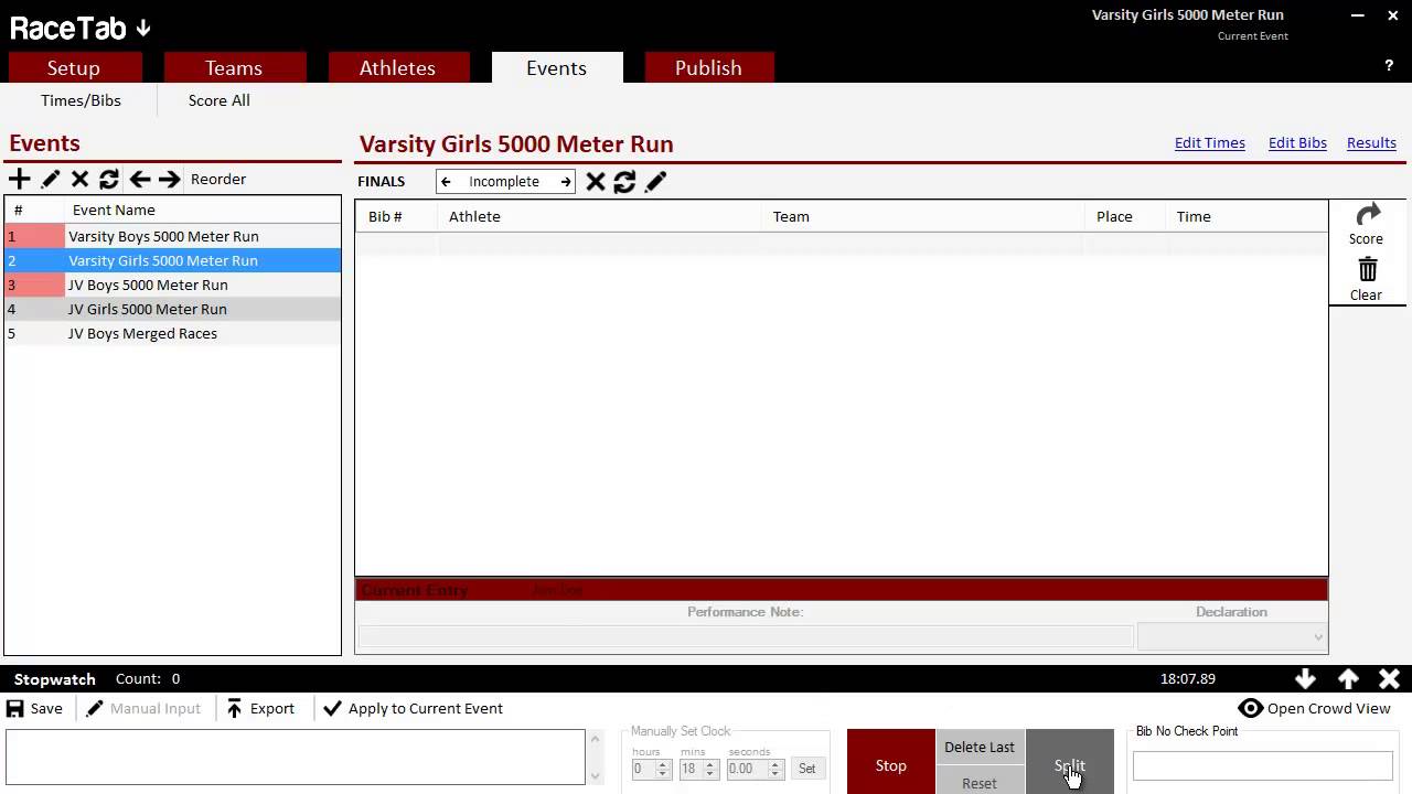 RaceTab 4: Stopwatch Introduction - YouTube