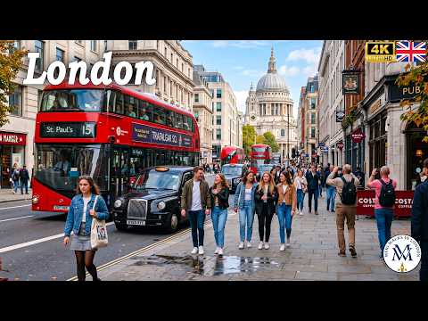🇬🇧 LONDON WALK 4K 🔥 A Blend of Old and New in the City of London Area 😍 Stunning | True 4K