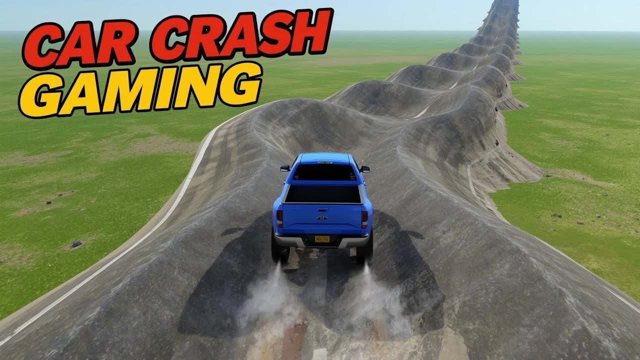 car crash off road road gaming car - YouTube