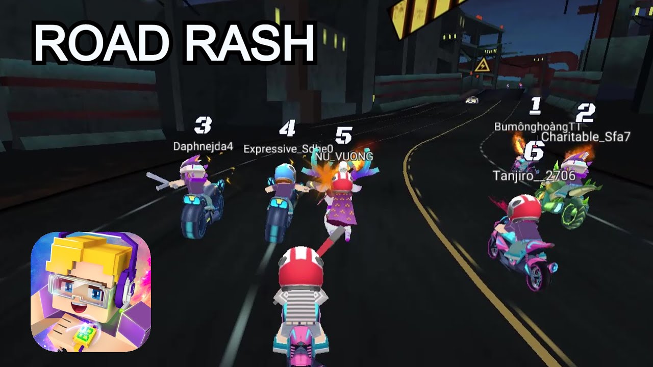 MAIN BALAPAN MOTOR ROAD RASH BLOCKMAN GO! - YouTube