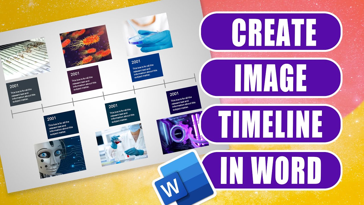 How to Create a Timeline with Images and Text in Microsoft Word - YouTube