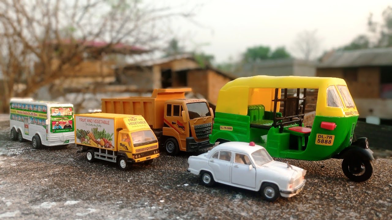 Auto Rickshaw Show off Road Running | Tata Truck | Jcb | Taxi Car | Bus ...