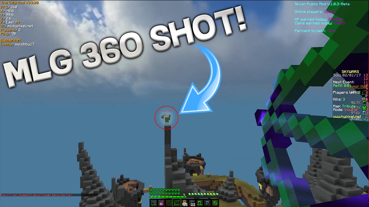 GODLY 360 BOW SHOT - Hypixel Skywars - YouTube