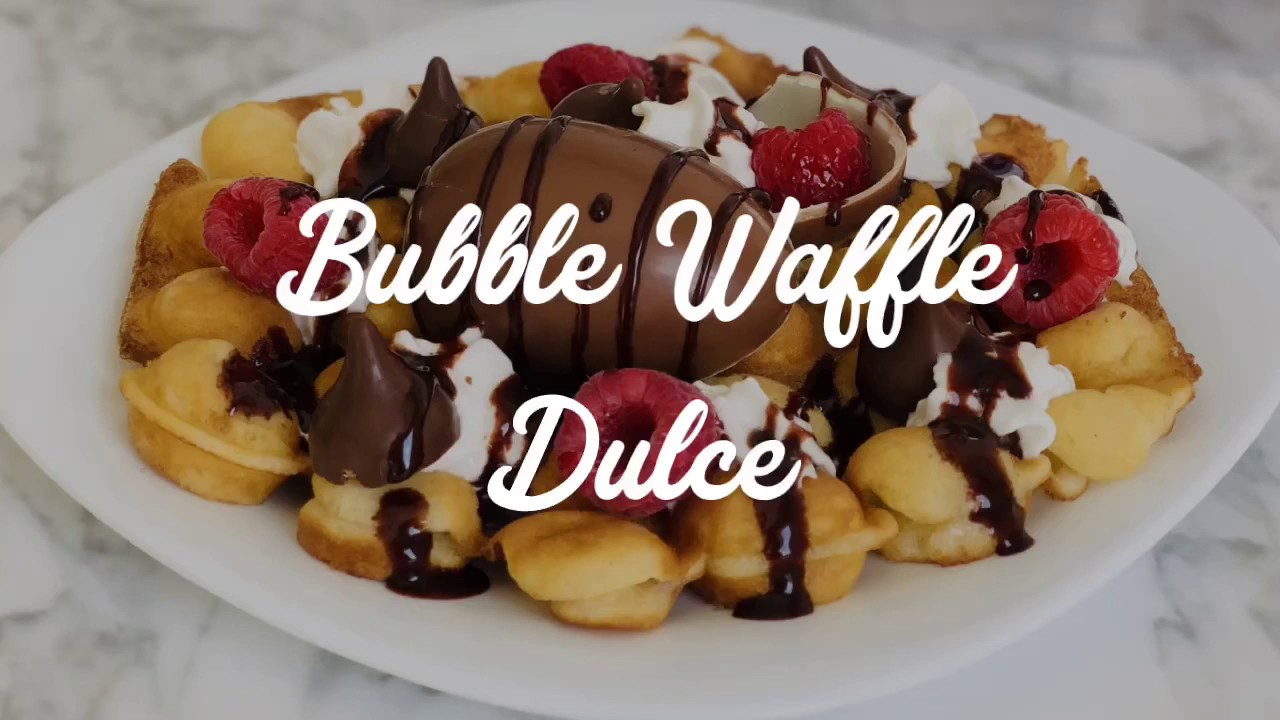 Como Decorar un Bubble Waffle Dulce - YouTube
