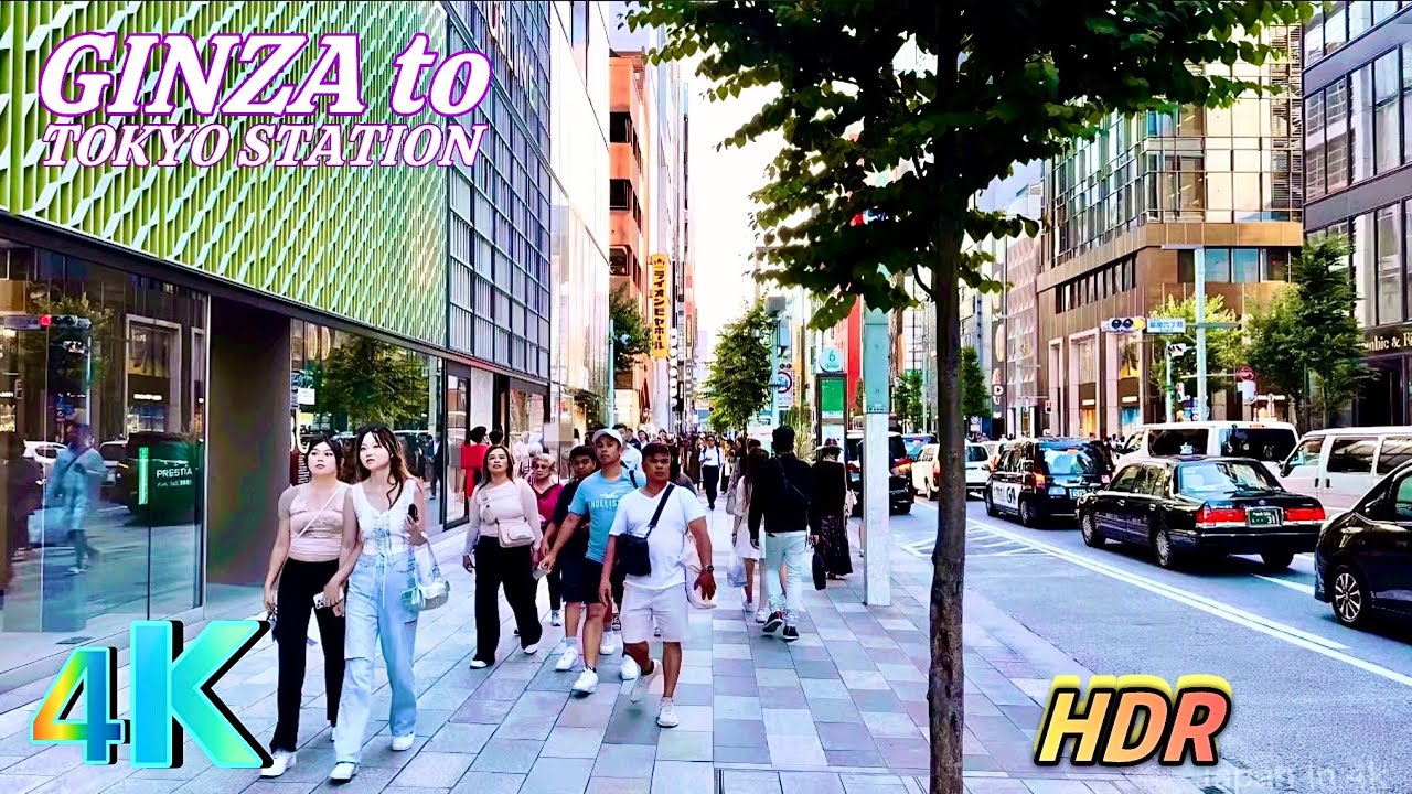 【4K HDR】Tokyo Walk - Ginza to Tokyo Station - Tokyo Japan 4K Walking ...