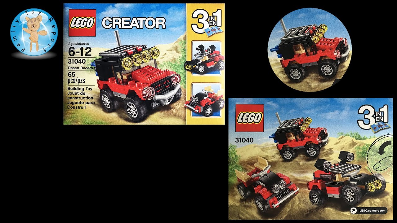 LEGO Desert Racers Jeep 31040 Stop Motion Animation Build 3 of 3 ...