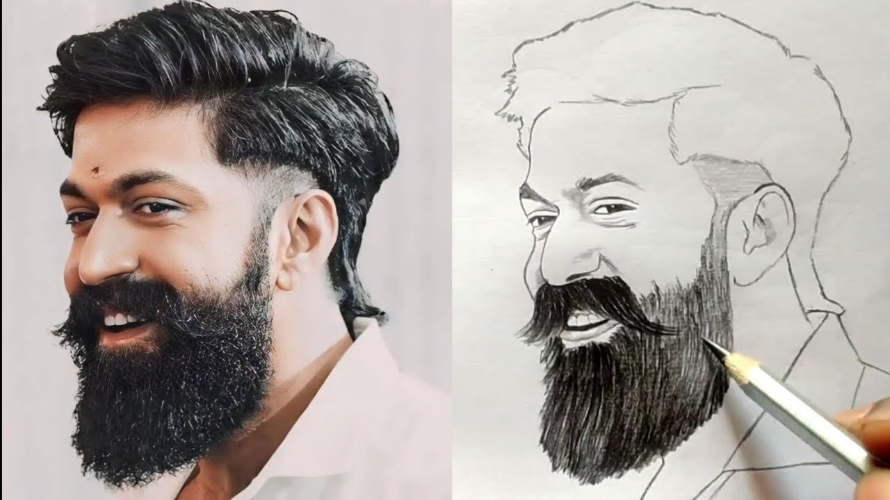 Realistic Yash Drawing | Step-by-Step Guide | mrk art" - YouTube