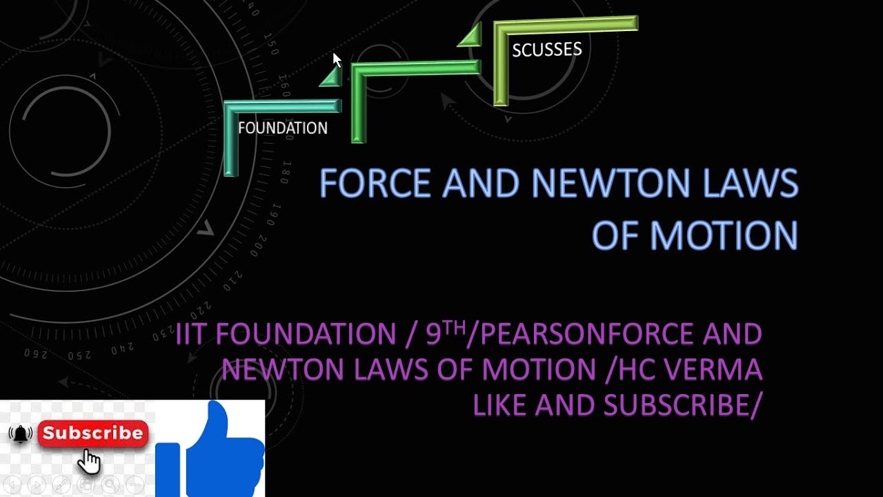 force and newton laws / iit foundation 9th / pearson/h.c verma - YouTube