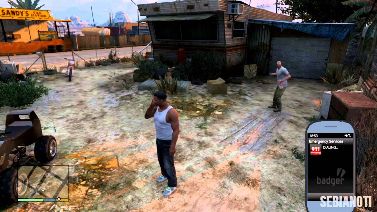 GTA V - Drunk Trevor Throwing Grenades in his yard - YouTube