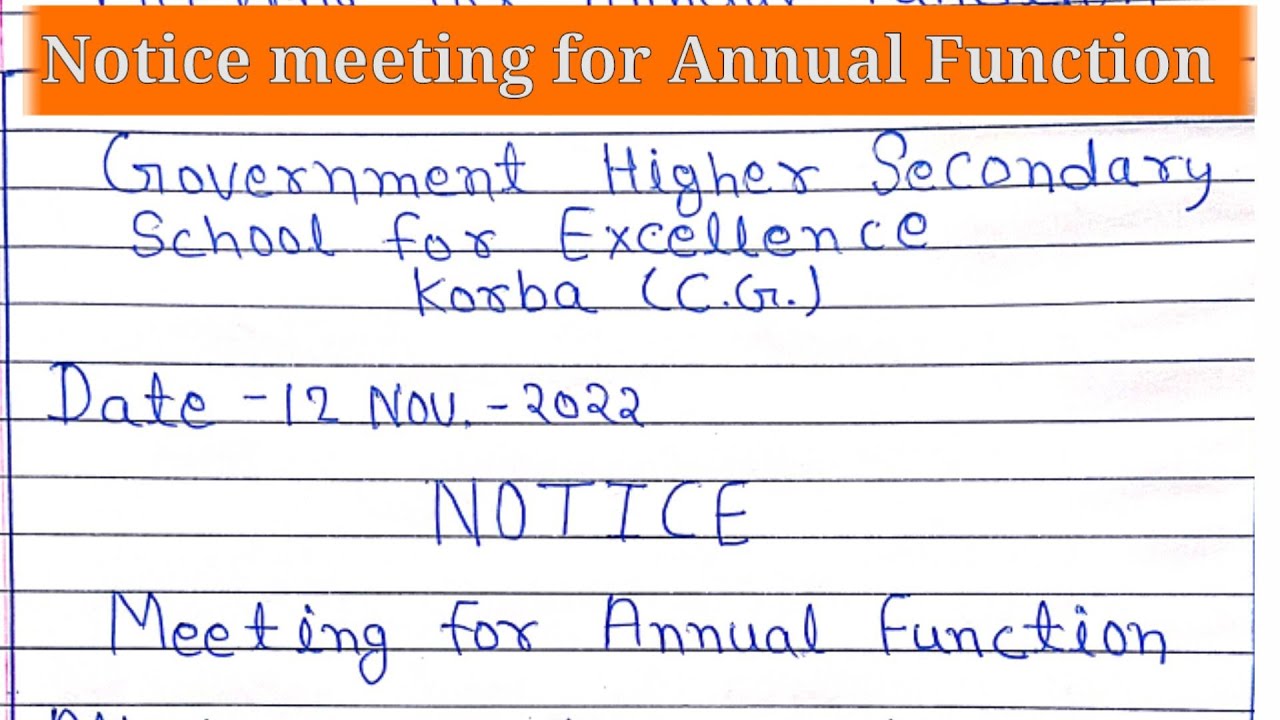 Notice on meeting for Annual Function/meeting for Annual Function ...