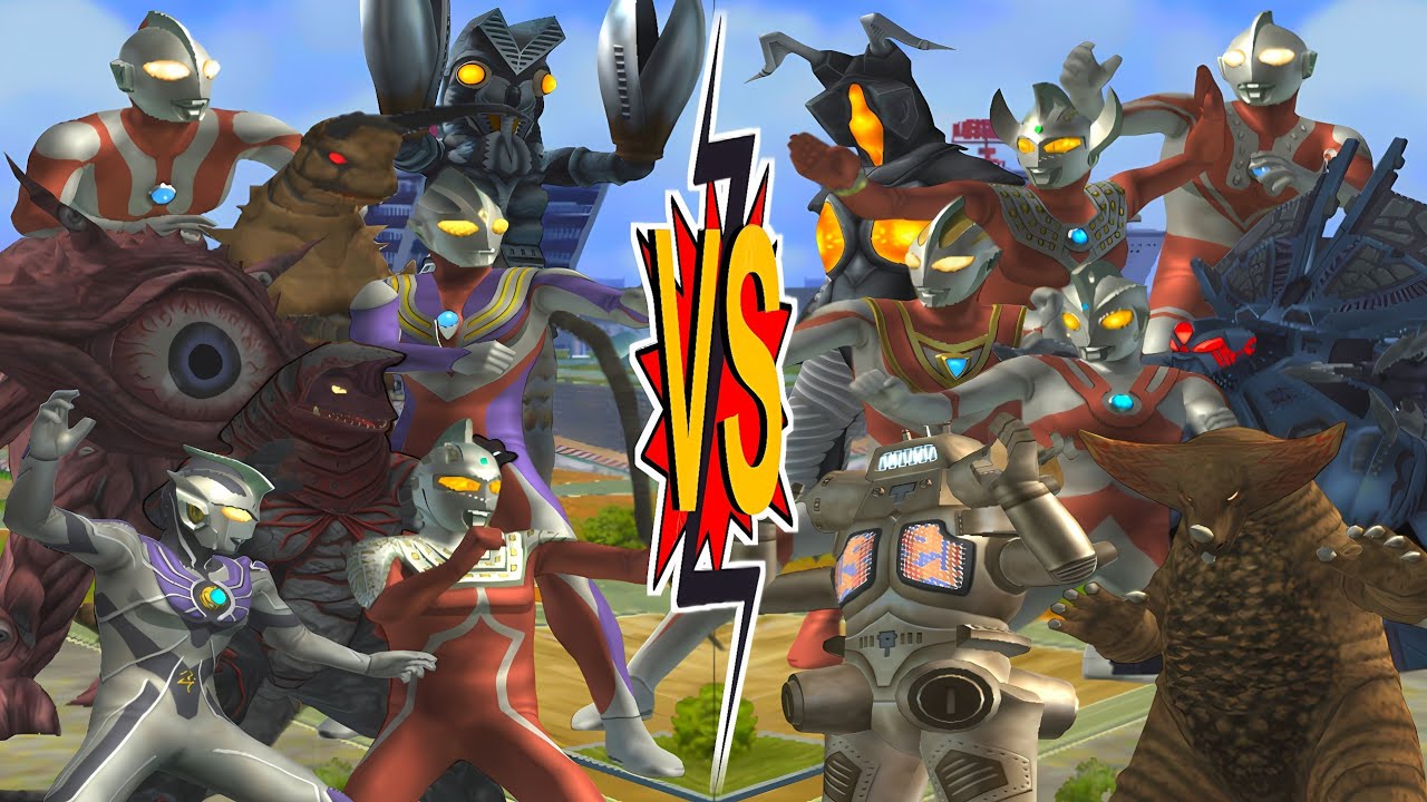 ALIEN BALTAN VS ZETTON, ULTRAMAN VS ZOFFY, GUDON VS TARO TIGA VS GLOKER ...