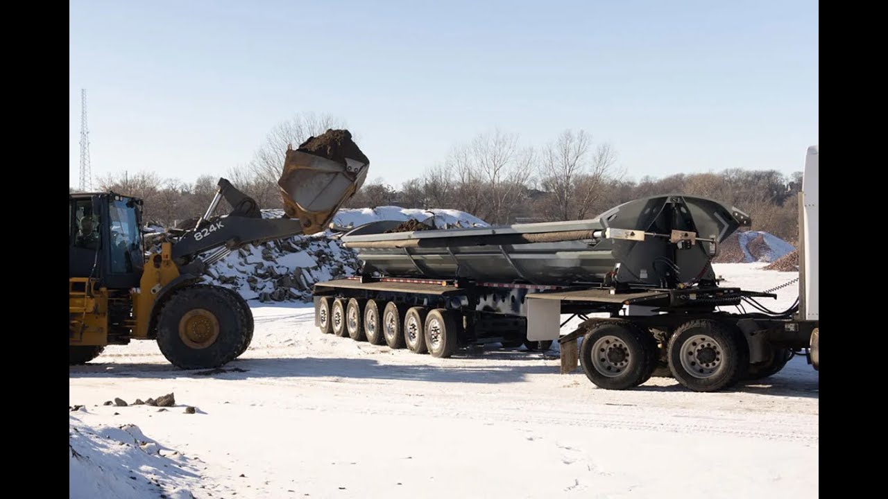 SmithCo SX7 - 7 Axle 40 Ton Hauling Capacity Side Dump Trailer - YouTube