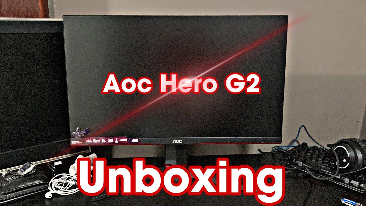 Unboxing monitor AOC Hero G2 144Hz 24 polegadas Melhor custo beneficio ...