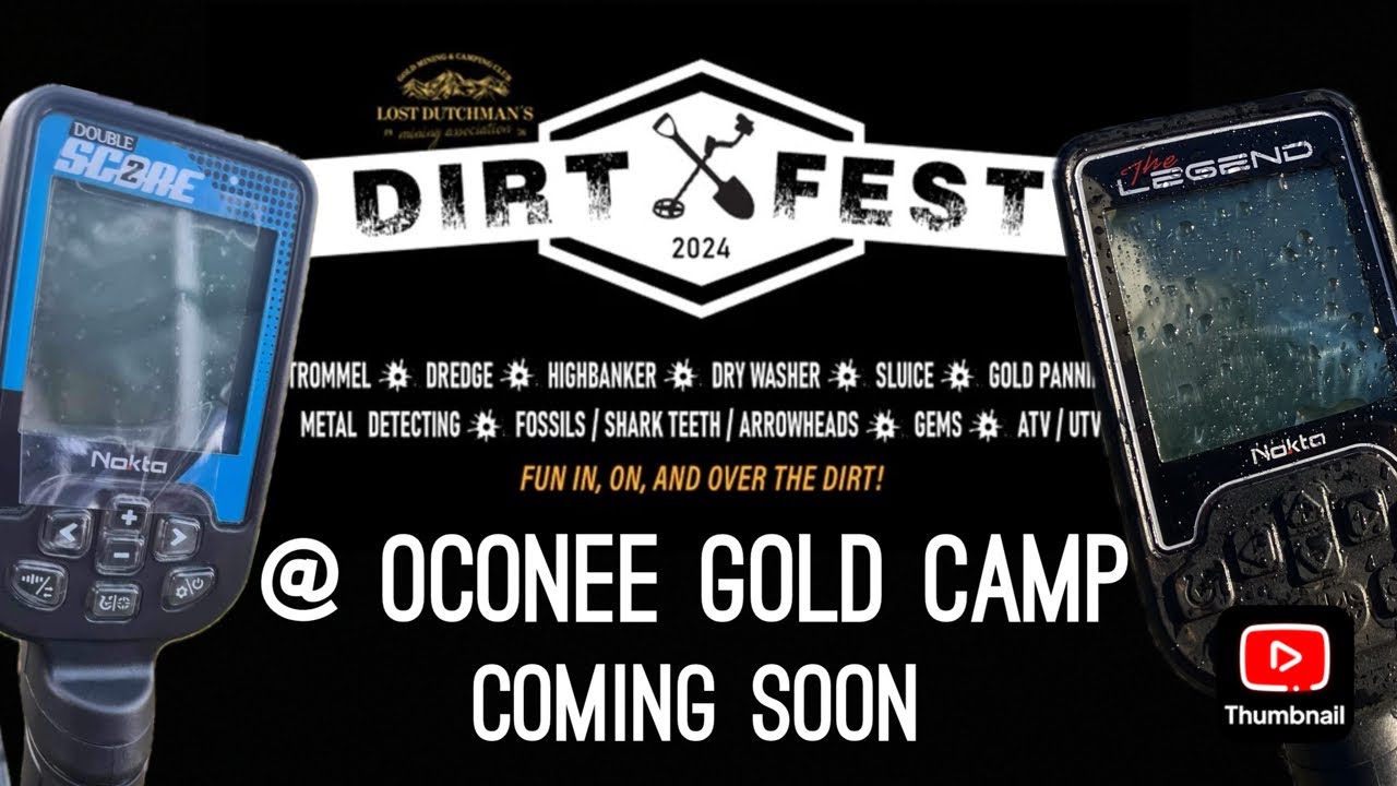 Upcoming Metal Detecting Event DIRTFEST Oconee Gold Camp - YouTube