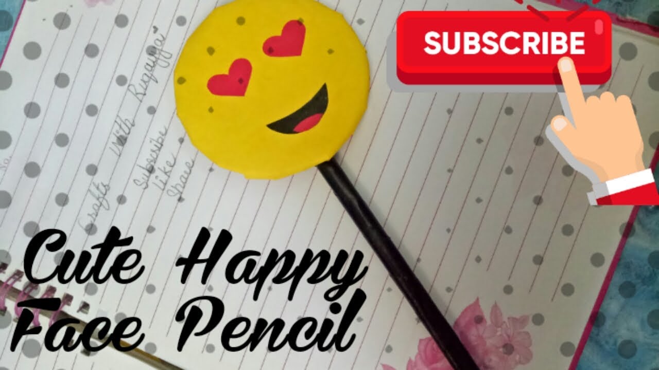 Easy DIY Cute Happy Face Pen & Pencil Decoration | Back to School ...