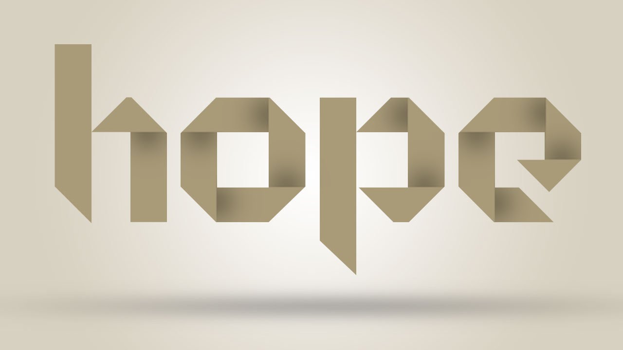 3D Text Folded paper text effect| photoshop - YouTube