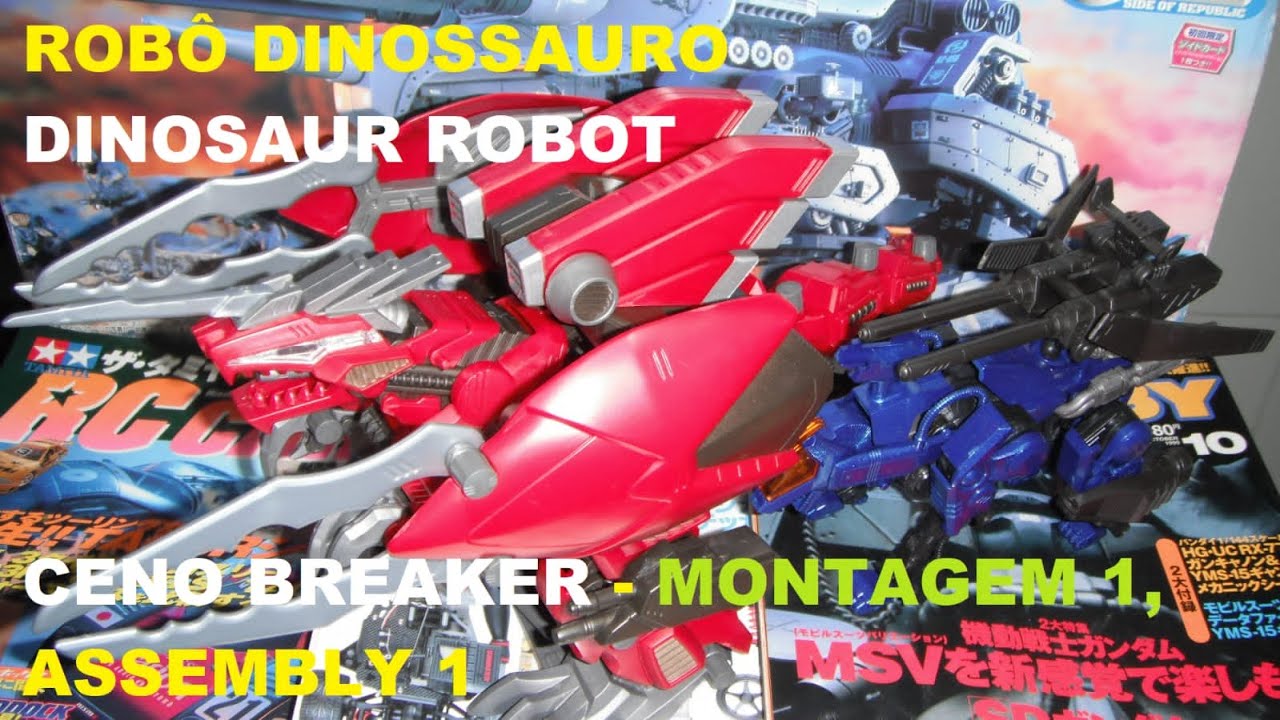 Robô Dinossauro, Dinosaur Robot - Geno Breaker, Montagem 1, Assembly 1 ...