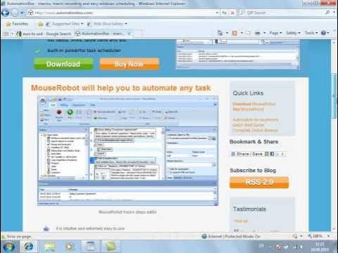 Automate routine tasks with MouseRobot macro recorder - YouTube