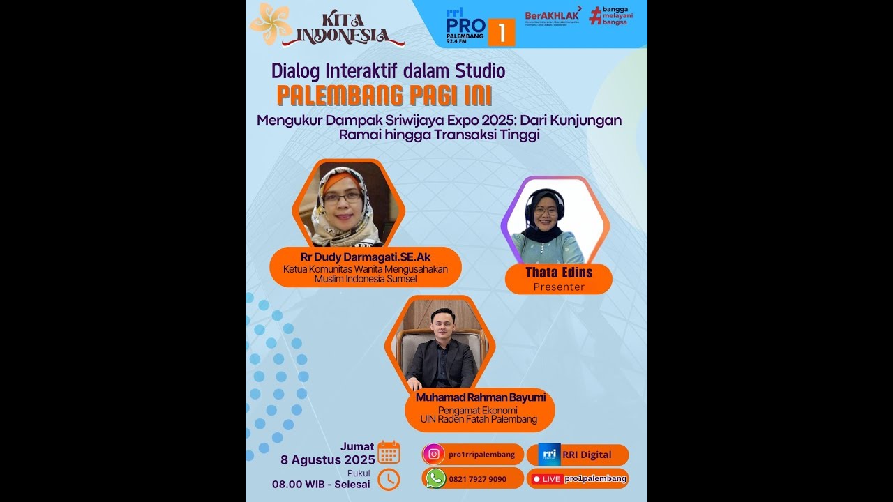 DIALOG INTERAKTIF DALAM STUDIO PALEMBANG PAGI INI - RRI PALEMBANG, 08 ...