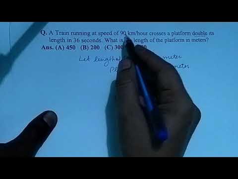 Train running at speed 90 km/h cross a platform double its length in 36 sec /Find lengthof ...