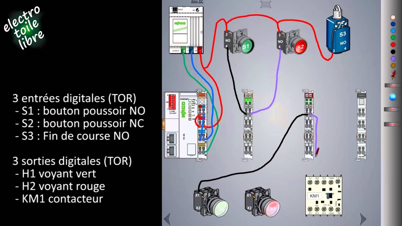 Schéma main levé automate Wago - YouTube