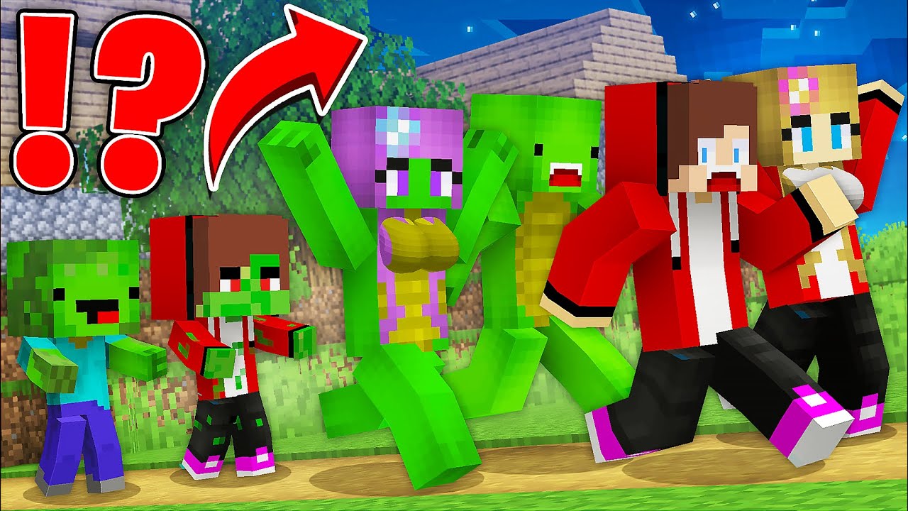 Baby JJ and Mikey TURN into ZOMBIES to prank their FAMILY in Minecraft - Maizen - YouTube