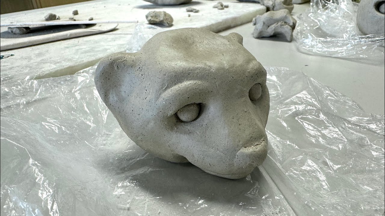 Year 7 Visual Arts Demonstration - Building an Animal Head out of Clay ...