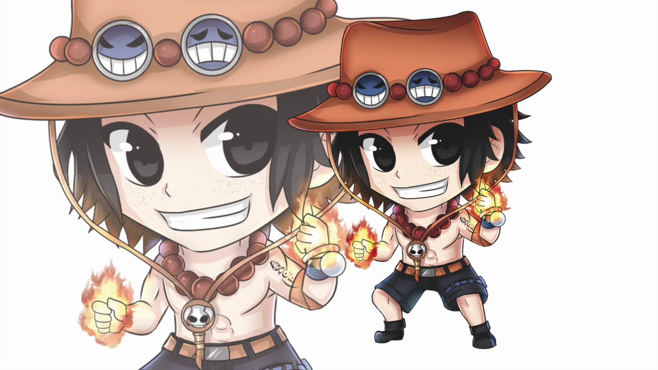 Speedpaint: Chibi Ace (One Piece) with Clip Studio Paint - YouTube