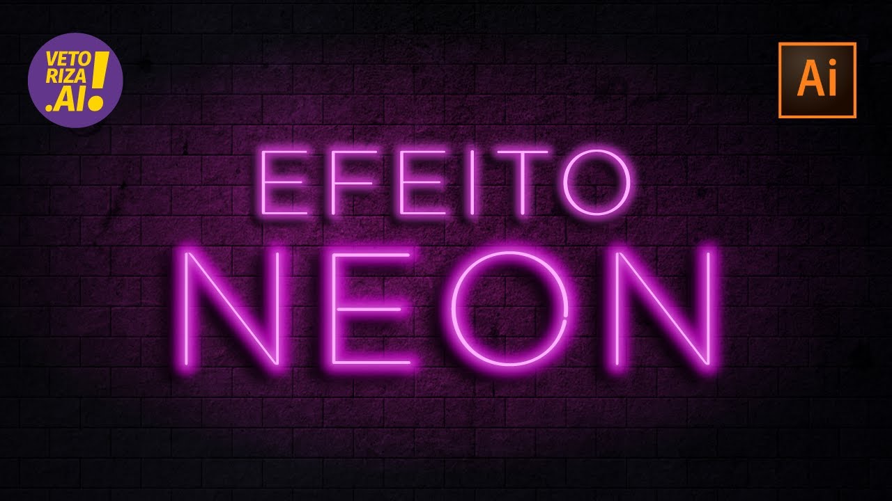 Como criar EFEITO NEON no Illustrator - YouTube