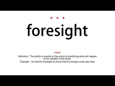 How to pronounce foresight - Vocab Today - YouTube