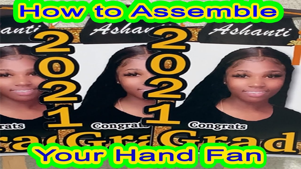 How To Assemble Your Custom Hand Fan for Graduation - DIY Cricut Maker ...