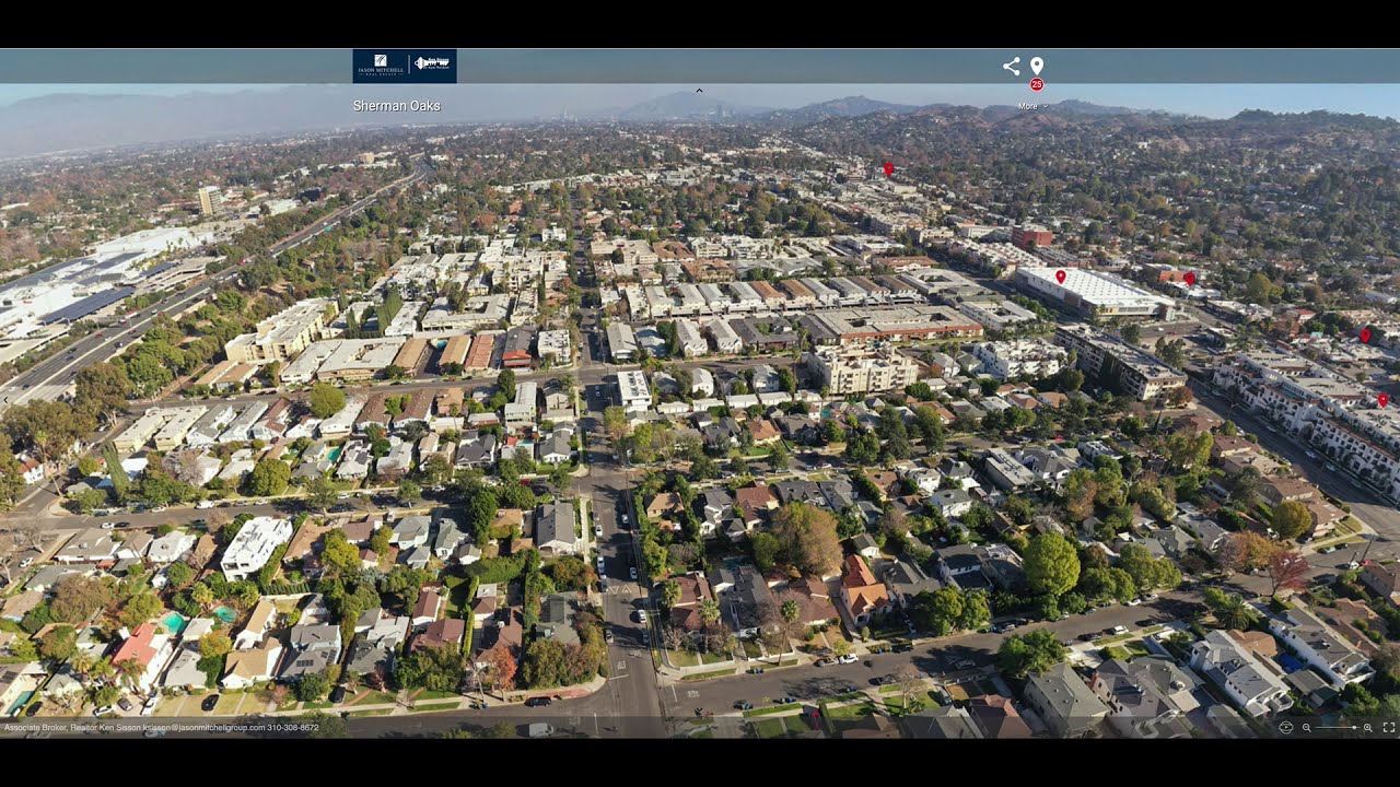 Interactive Aerial 360 Pano Photo Map of Sherman Oaks - YouTube