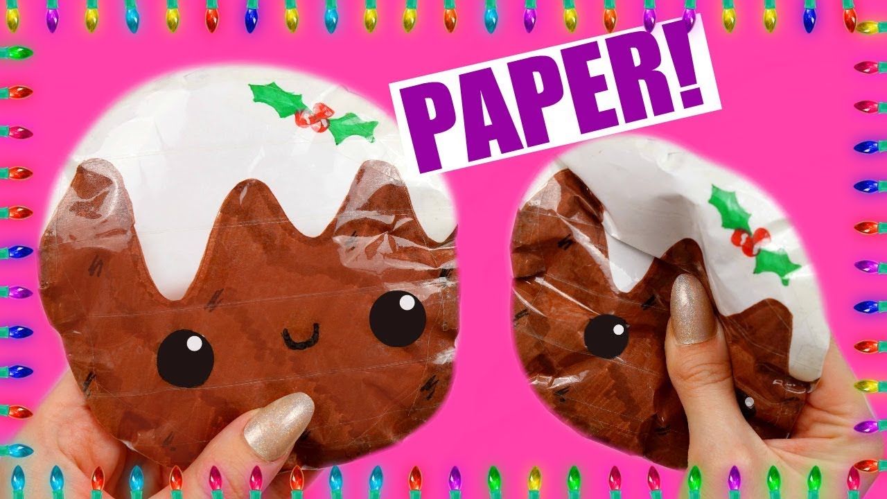 PAPER CHRISTMAS PUDDING SQUISHY | #CHELSEYDIYMAS #6 - YouTube