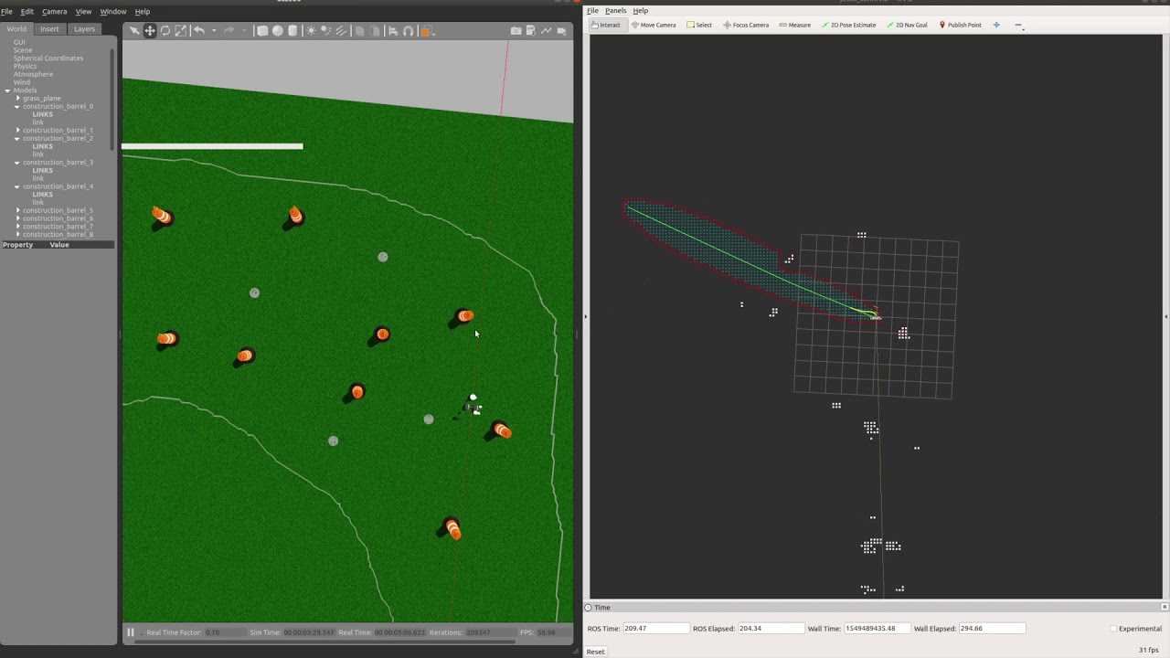 Field D* Incremental Path Planning Algorithm - YouTube
