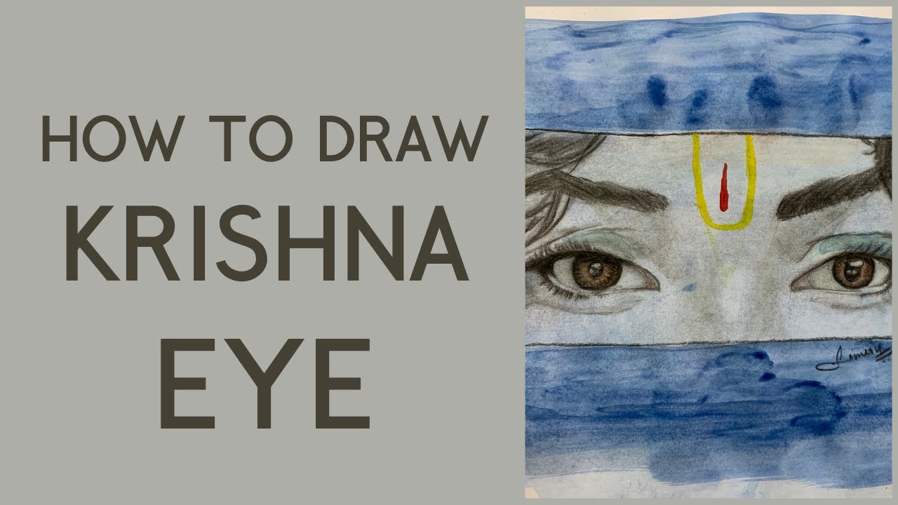 How to Draw Krishna Eyes || Pencil Sketch || Color Painting - YouTube