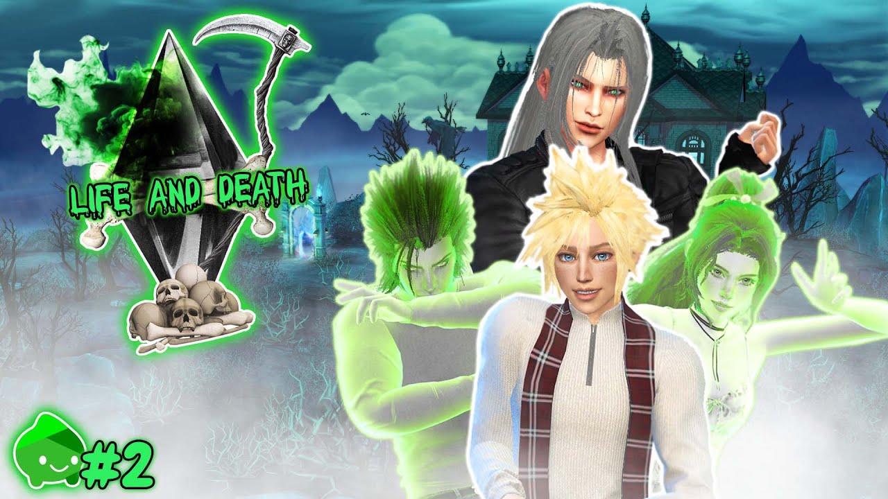Final Fantasy 7 in The Sims 4 Life & Death! Ghostly Love, Chaos & Grim ...