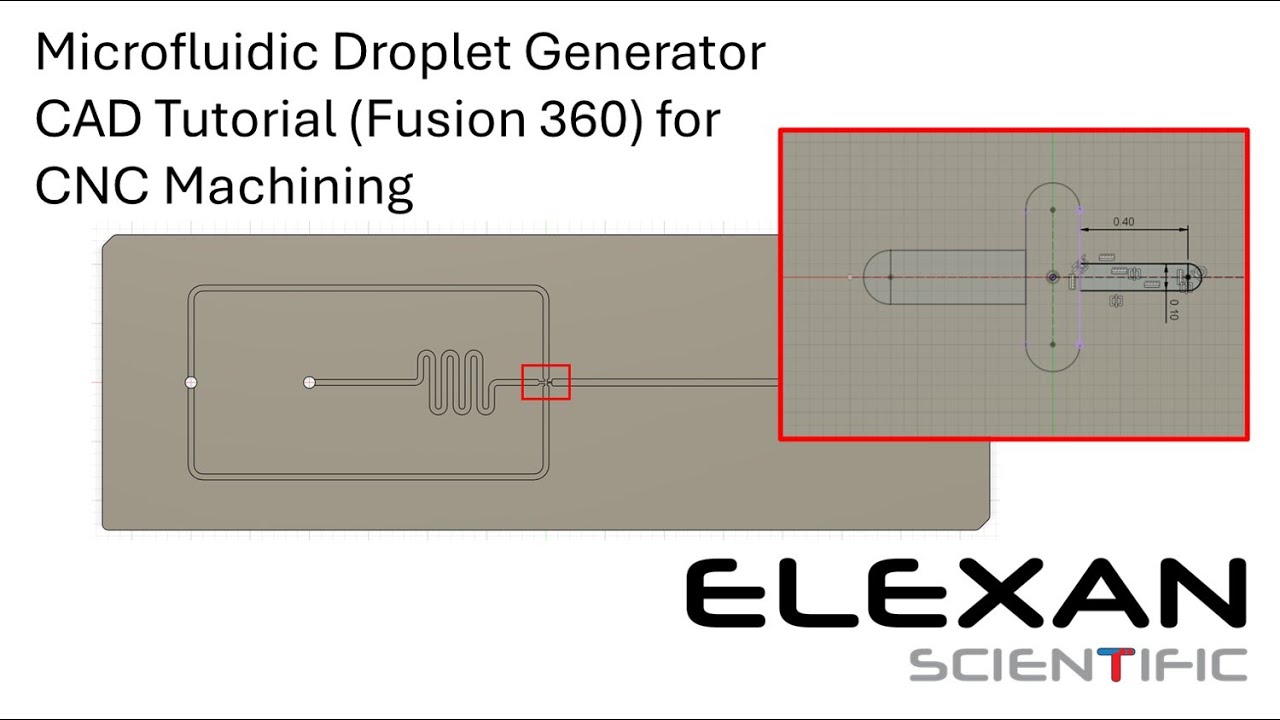 Microfluidic Droplet Generator CAD Tutorial (Fusion 360) for CNC ...