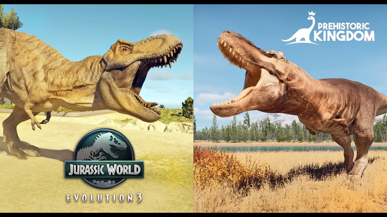 JWE3 T-REX vs Prehistoric Kingdom T-REX Comparison! - YouTube
