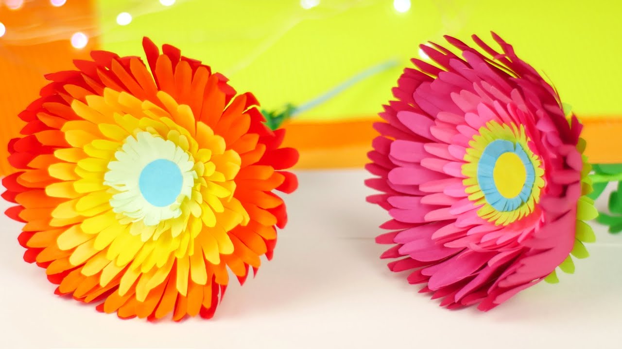 Easy paper flower - tutorial - YouTube