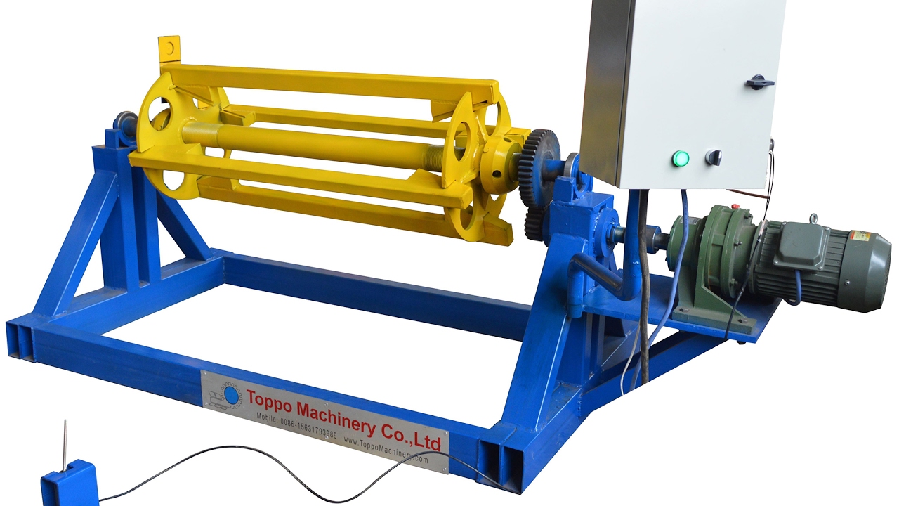 electric decoiler - YouTube