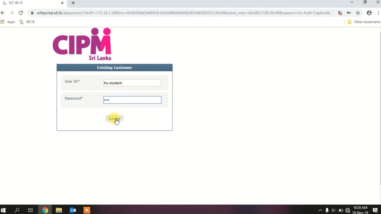 CIPM SriLanka FREE WIFI for Students User guide - YouTube