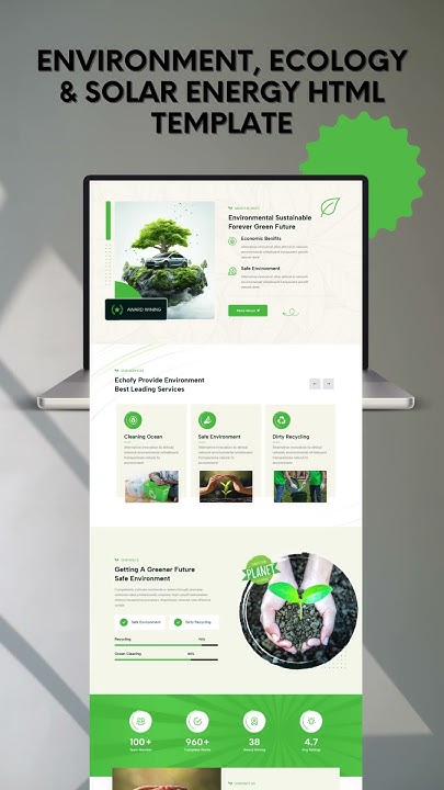 Echofy – Environment, Ecology & Solar Energy HTML5 Template #webdevelopment #automobile # ...