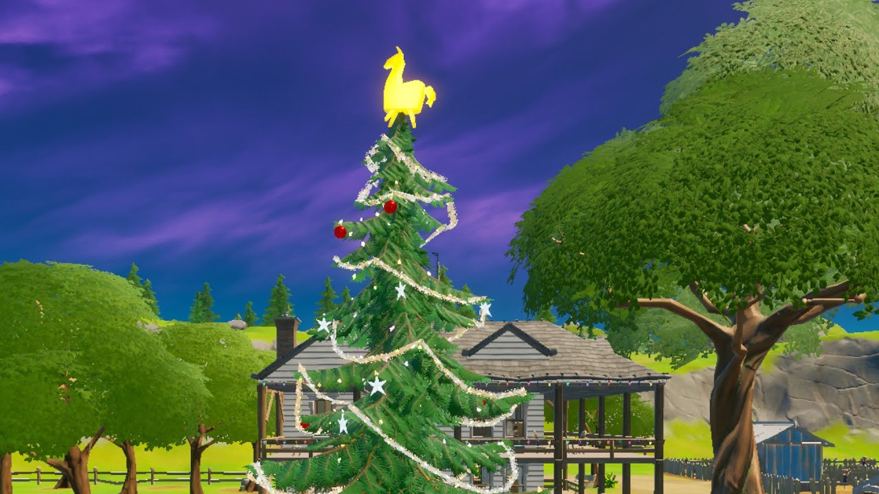 Snow Map & Christmas Tree - Fortnite - YouTube
