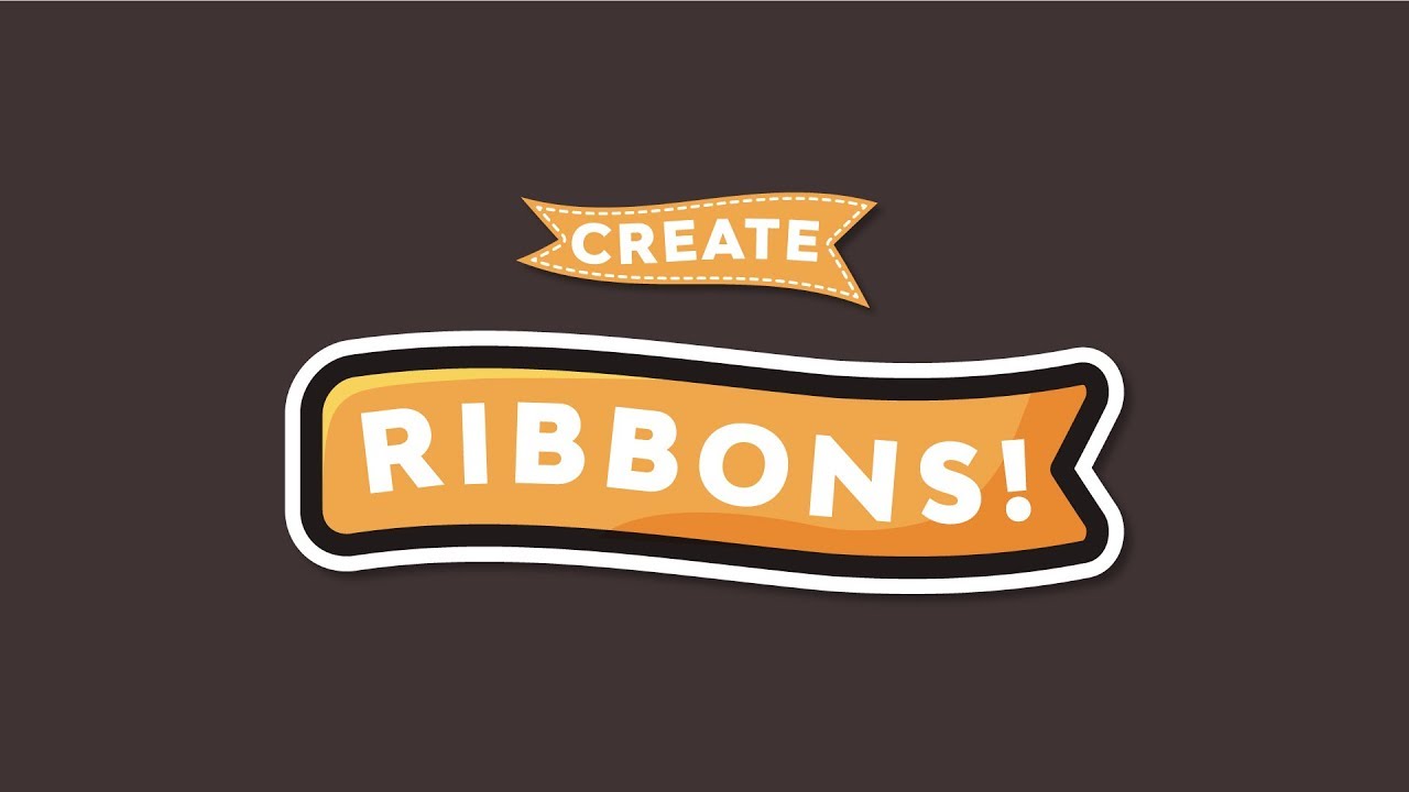 How To Create Ribbons In Adobe Illustrator CC - YouTube