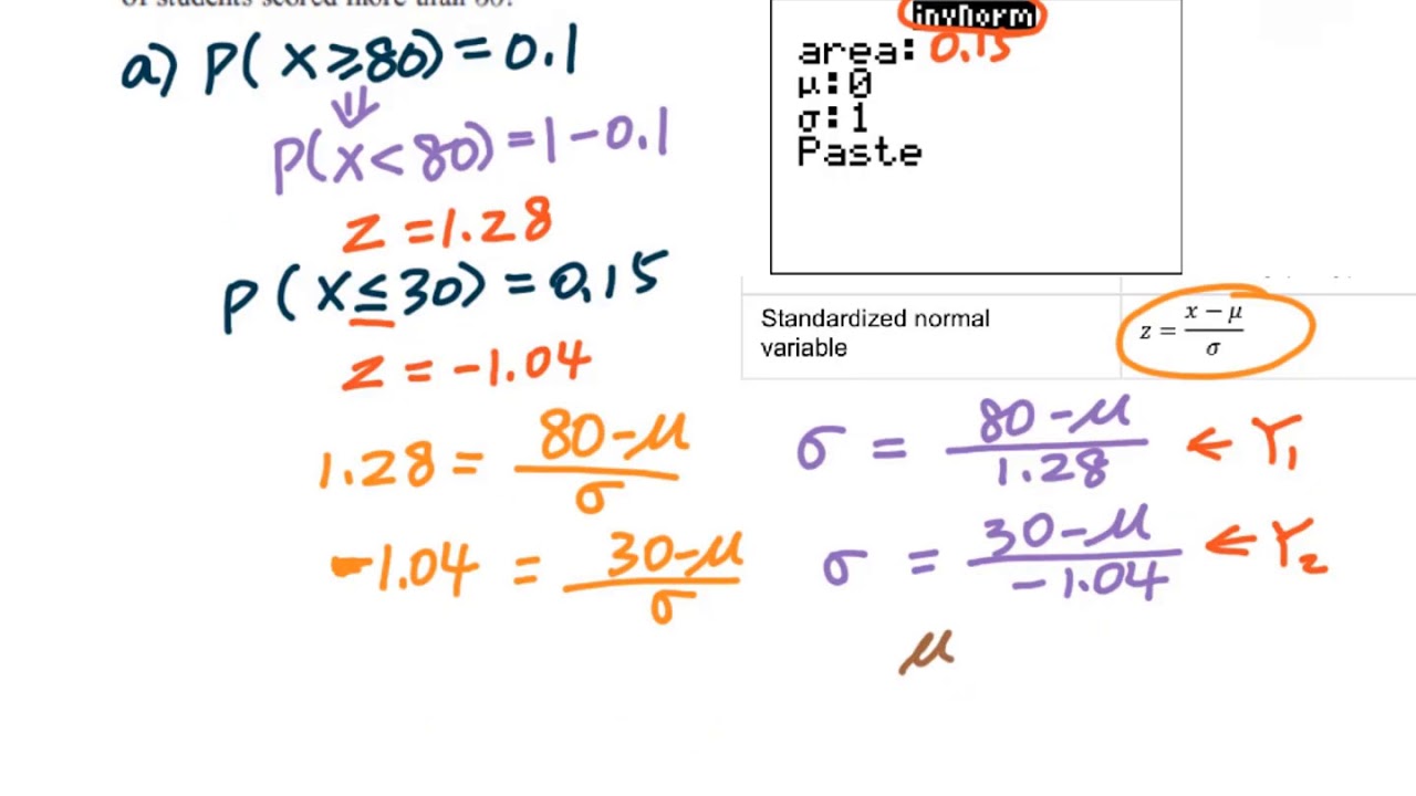 6 14 Finding Mean And Standard Deviation Of Normal Distribution YouTube 6-14-finding-mean-and-standard-deviation-of-normal-distribution-youtube