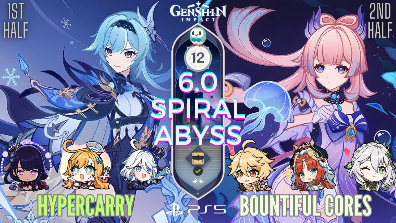 C1 Eula Hypercarry & C0 Kokomi Bloom | NEW 6.0/Luna 1 Spiral Abyss ...