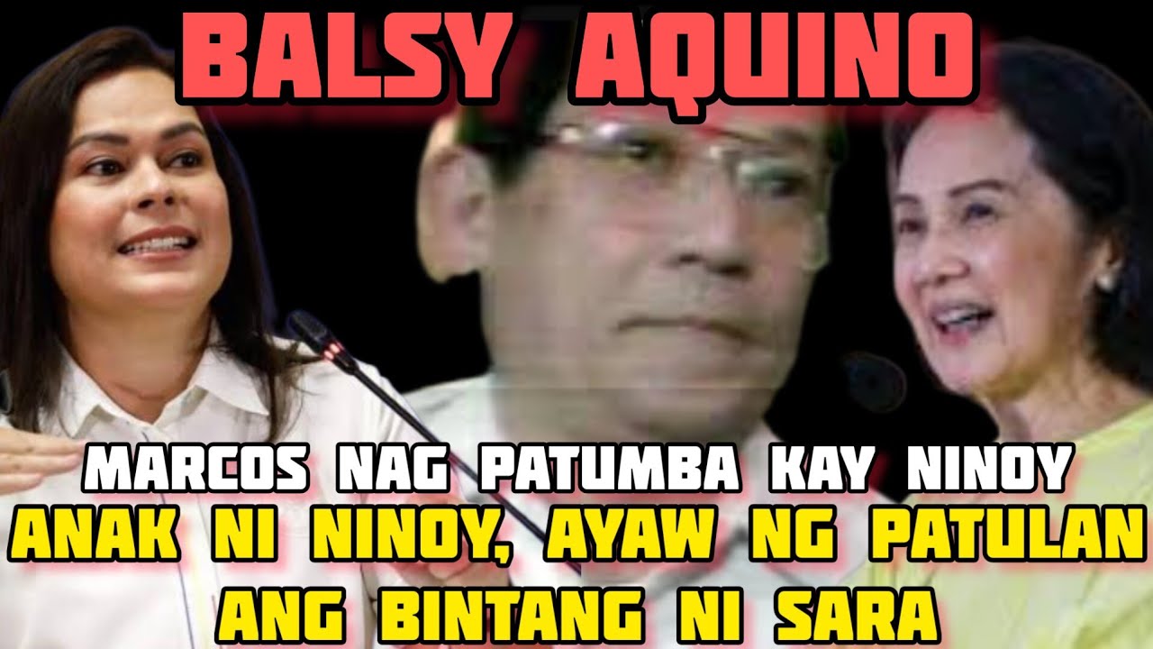 MGA ANAK NI NINOY AQUINO- AYAW NG PATULAN ANG BINTANG NI SARA DUTERTE ...