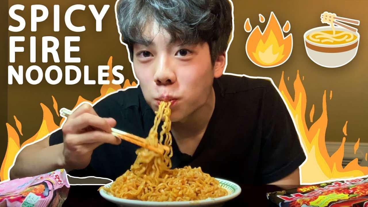 SPICY FIRE NOODLE CHALLENGE!!! 불닭볶음면 (2X) MUKBANG + ASMR - YouTube