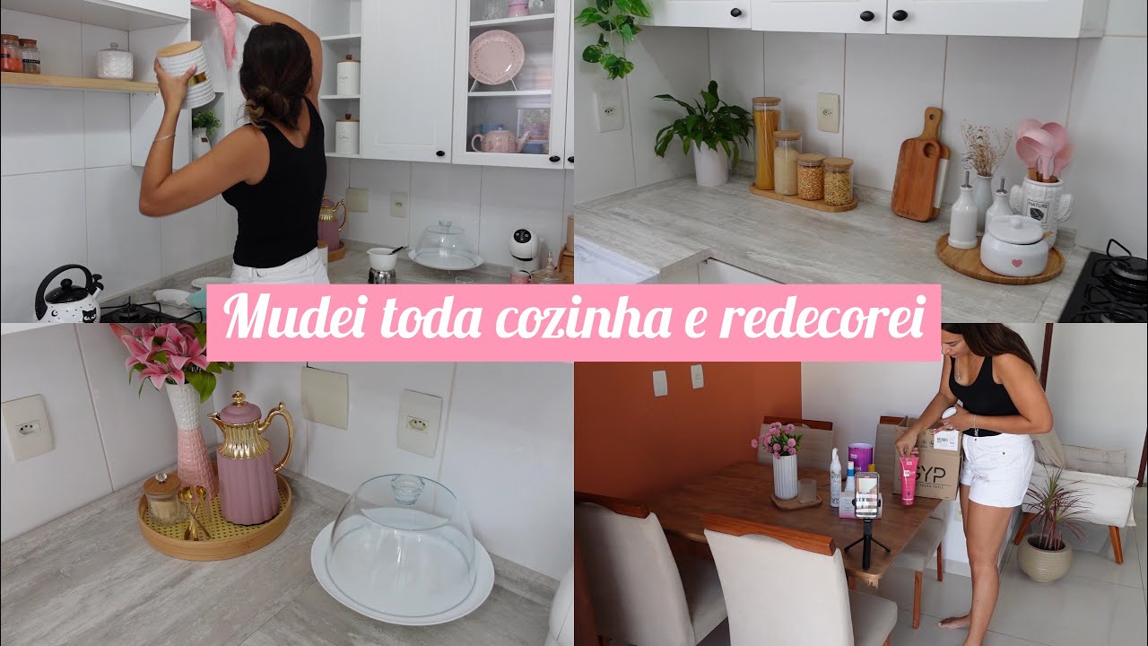 Uma nova cozinha rosa! mudei a cozinha e gostei, cuidando com amor ...